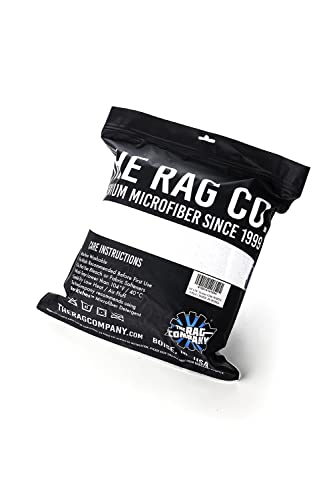 The Rag Company - Everest 1100 - Ultra Plush Korean 70/30 Blend, Professional Microfiber Detailing Towels, 1100gsm, 16in x 16in, White (3-Pack)