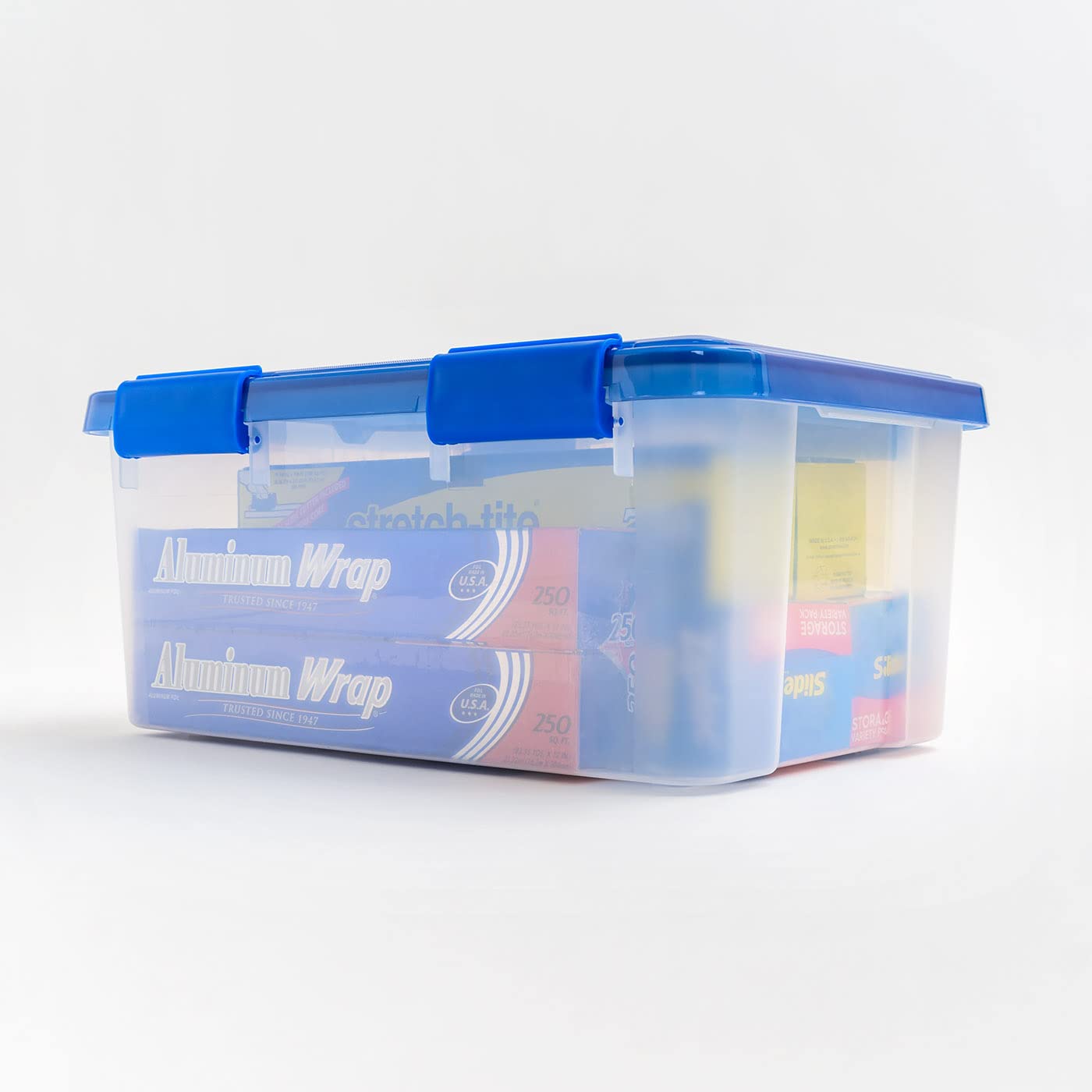 IRIS USA 5Pack 19qt WEATHERPRO Airtight Plastic Storage Bin with Lid and Seal and Secure Latching Buckles