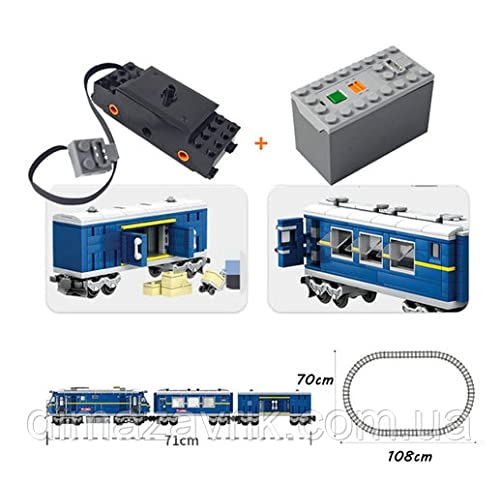 General Jim's City Series Power Blue Diesel Cargo Train Detailed Building Blocks Toy Playset Building Set with All Accessories Shown for Teens and Adults