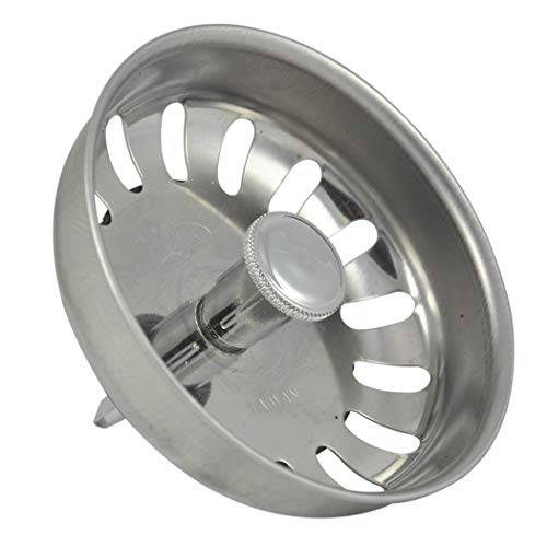 Danco 88275 3-1/4 inch Kitchen Sink Basket Strainer Splash Guard with Stationary Post, Stainless Steel