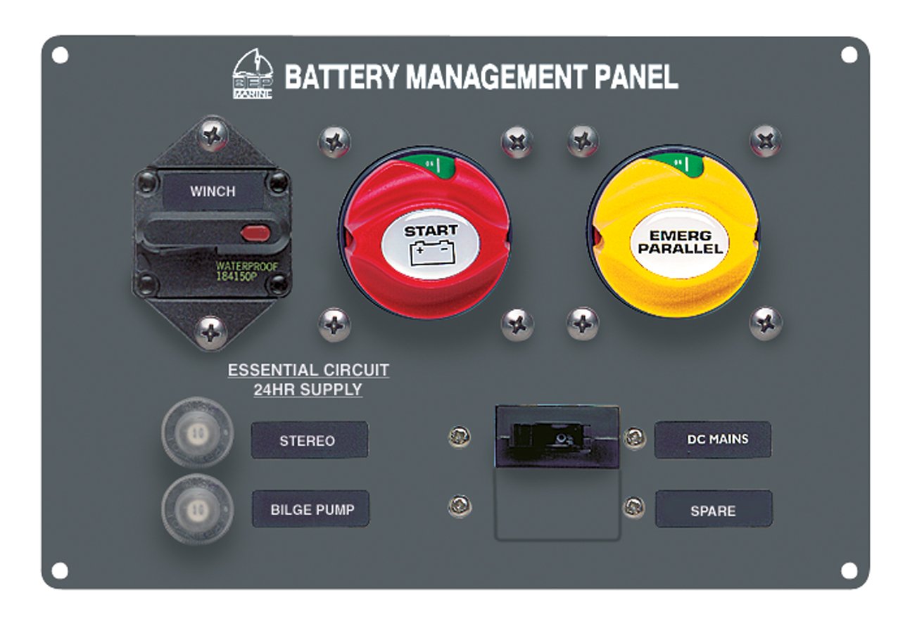 BEP 800-MS4 Battery Management Panel Sail Boats with Single Engines