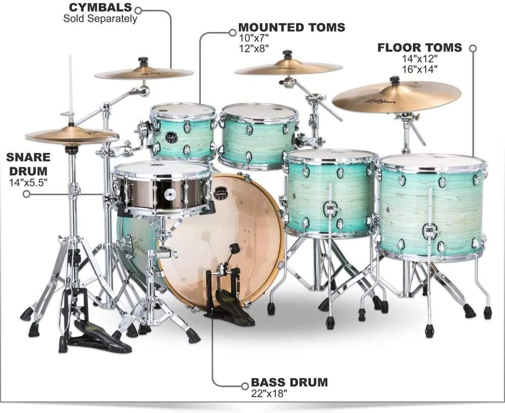 Mapex Armory 6-piece Studioease Fast Tom Shell Pack - Ultramarine Gloss