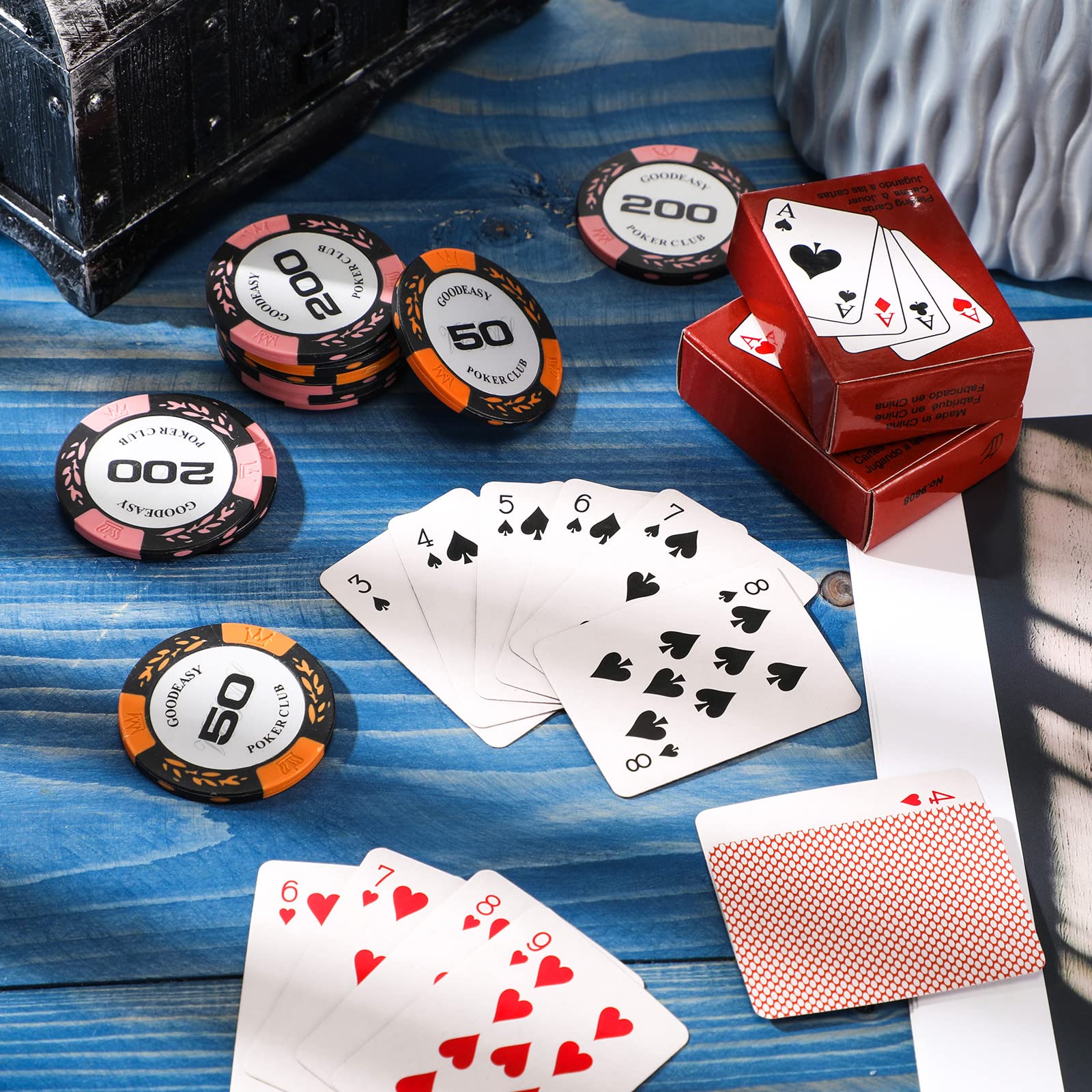 Zhanmai 2 Decks of Playing Cards Mini Playing Cards Small Playing Cards Tiny Cards Deck Miniature Traveling Poker Deck Cards for Party Game Supply, 2.2 x 1.57 Inches