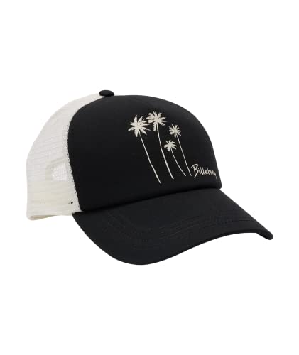 Billabong womens Across Waves Adjustable Trucker Hat Baseball Cap, Black, One Size US