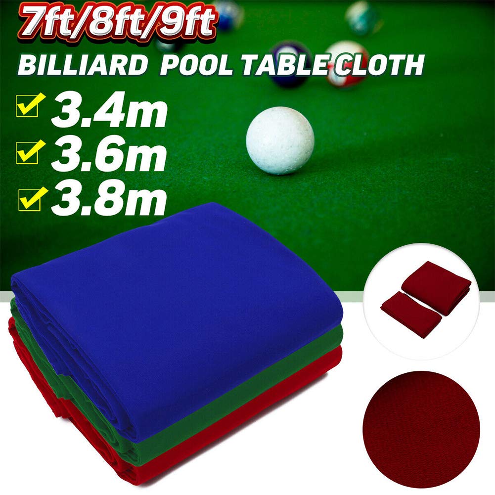 Billiard Pool Table Cloth,Faux Wool Pool Table Felt,with 6Pcs Cushion Cloth Strips,Snooker Sports Game Table Cloth,Pool Tablecloth for Bars/Clubs/Hotels Billiard Table(Blue,7ft)