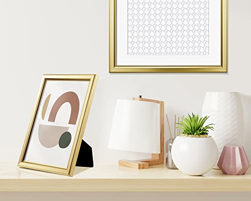 LaVie Home 4x6 Picture Frames (6 Pack, Gold) Simple Designed Photo Frames for Wall Mount Display, Set of 6 Classic Collection