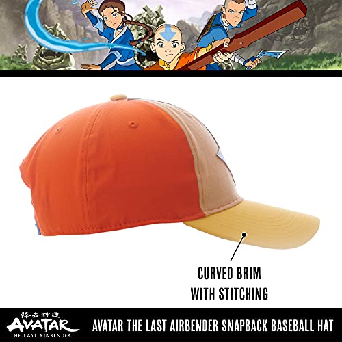 Avatar The Last Airbender Baseball Hat, Arrow Mark Cotton Adult Adjustable Snapback Ball Cap with Curved Brim, Multi, One Size