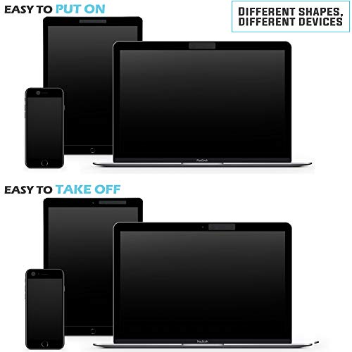 Webcam Covers - Laptop Webcam Cover - Tablet Webcam Covers - Smart TV & for Every Size Webcam on Any Device - Reusable/Multi-use β Protect Your Privacy with Gecko - Black