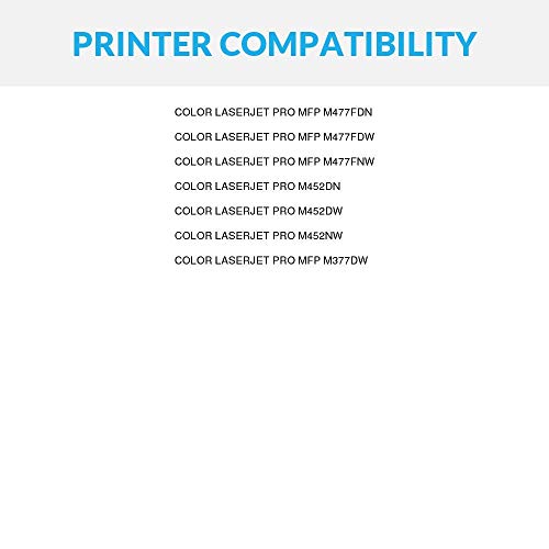 SPEEDYINKS Compatible Replacement for HP CF410X 410X Toner Cartridge High Yield (Black) for use in HP Color Laserjet Pro MFP M477fdn M477fdw, M477fnw, M452dn, M452dw and M452nww