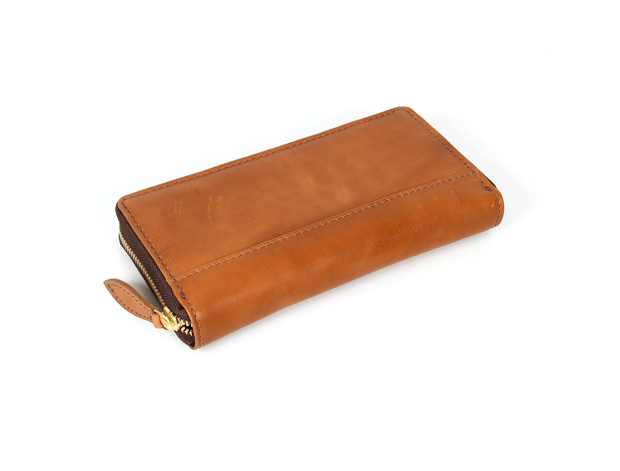 Women's RFID Blocking Large Capacity Leather Wallet Zip Around Phone Clutch Large Travel Purse Wristlet (Seaweed)