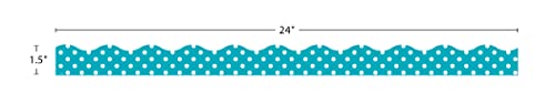 Teacher Created Resources Teal Polka Dots Magnetic Border (TCR77257)