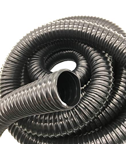 Corrugated Pond Tubing 1 Inches ID Aquarium Hose Waterfall Pond Hose PVC Tubing 20 Feet, Black