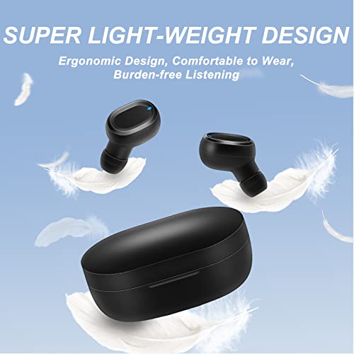 LCYDZ Wireless Earbuds Bluetooth, 5.2 Headphones, Noise Cancelling Earbuds Stereo Sound, Deep Bass & with Charging Case Air Buds Pro Touch Control,with Built-in Microphone Phone/Android/iOS, Black