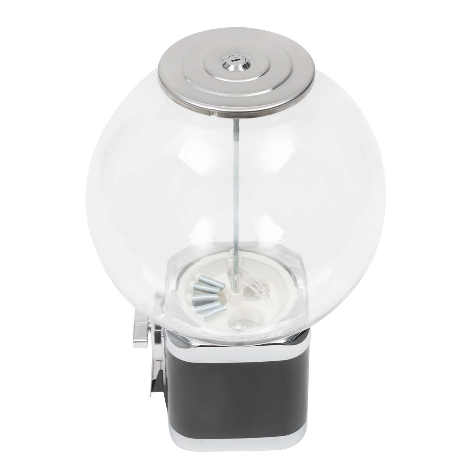 BANLICALI Vending Machine, Modern Freestanding Mini Candy Vending Machine with Keys, Big Bubble Gumball Bank for 1.26" Ball, Gumball Dispenser Machine for Business Black Coin Capacity 800-1000