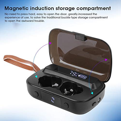 Bluetooth Earphones, A13 TWS Wireless Portable Sports Headsets Touch Control Headsets with LED Digital Power Display (with Cord)