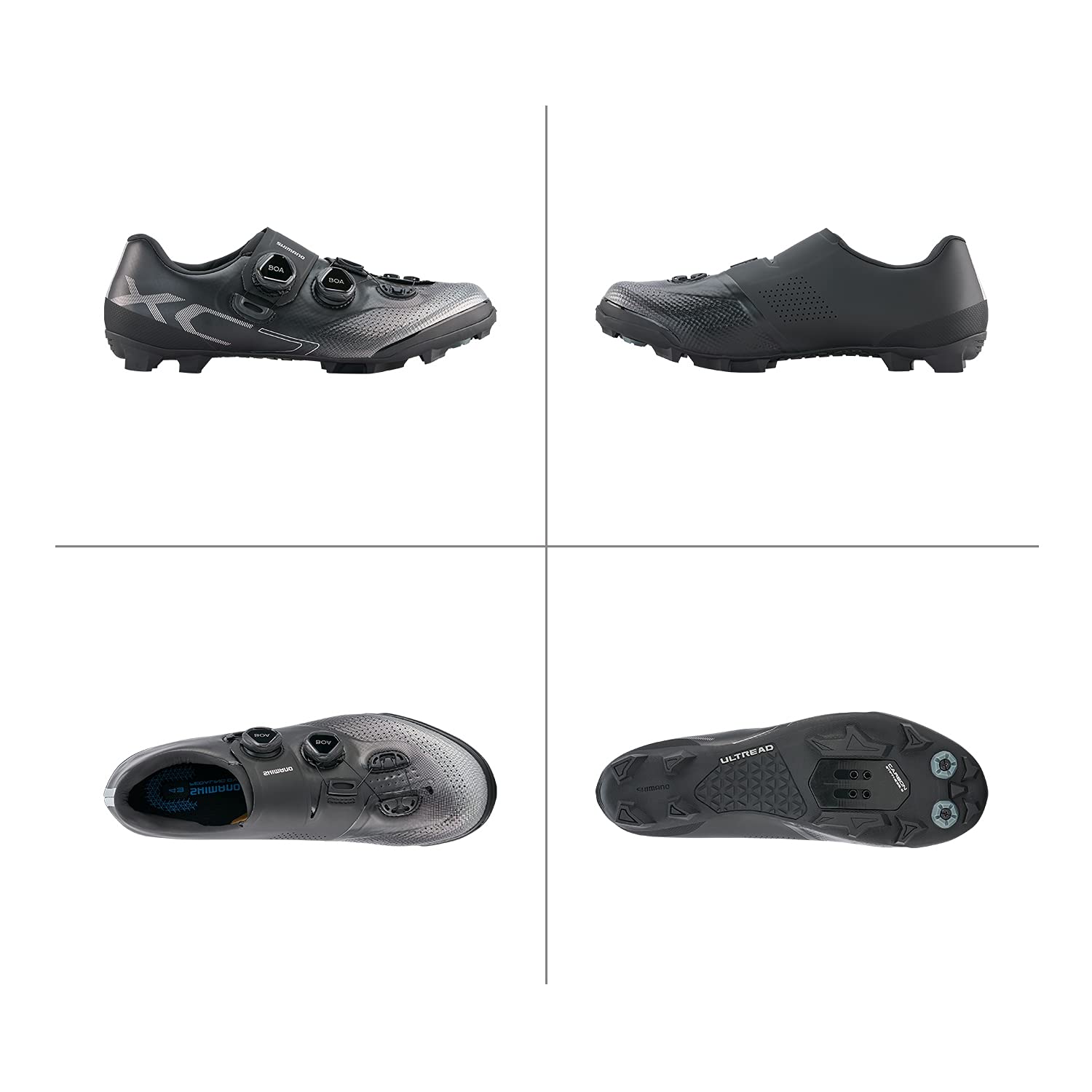 SHIMANO SH-XC702 Competition-Level Men's Off-Road Racing Shoe, Black, 11.5-12