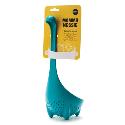 OTOTO Mamma Nessie Colander Spoon - Vegetable & Fruit Kitchen Strainer - Cooking Gadgets Pasta & Noodle Strainers for Kitchen - Small Kitchen Strainer - Dishwasher Safe & Food Grade Colander Strainer