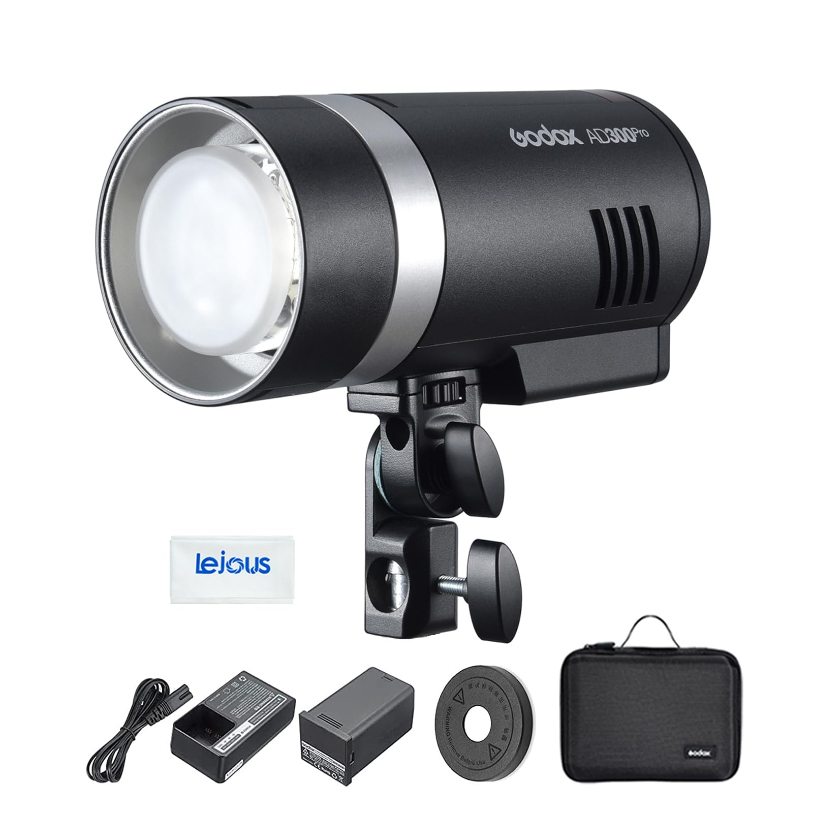 Godox AD300 Pro Outdoor Flash Strobe, 300Ws 2.4G TTL Flash Monolight, 1/8000 HSS, 2600mAh Lithium Battery, 12W Bi-Color LED Modeling Light for Wedding Portrait Studio Photography