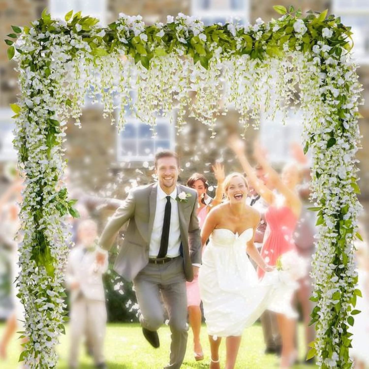 SHINILY 84Ft 12 Strands Artificial Ivy Fake Vines, Greenery Leaves Ivy Garland Artificial Hanging Plants for Home Kitchen Garden Wedding Party Wall Room Decor