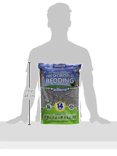 Vitakraft Fresh World Small Animal Bedding - Ultra Strength - Pet Bedding for Litter Boxes and Cages (16 L),Gray