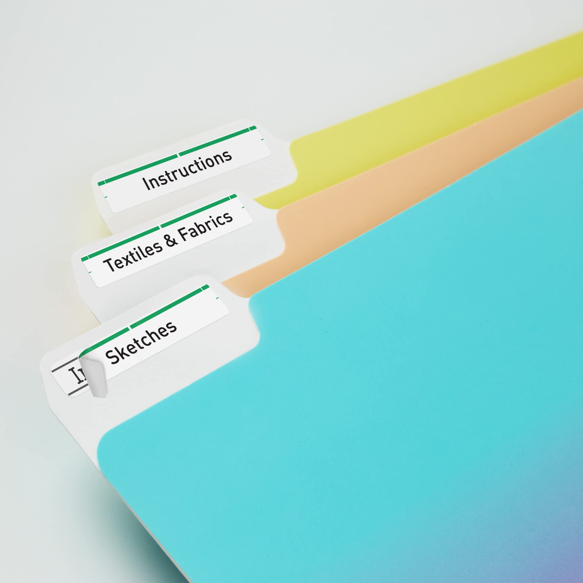 Avery Green File Folder Labels for Laser and Inkjet Printers with TrueBlock Technology, 2/3 inches x 3-7/16 inches, Box of 1500 (5866)
