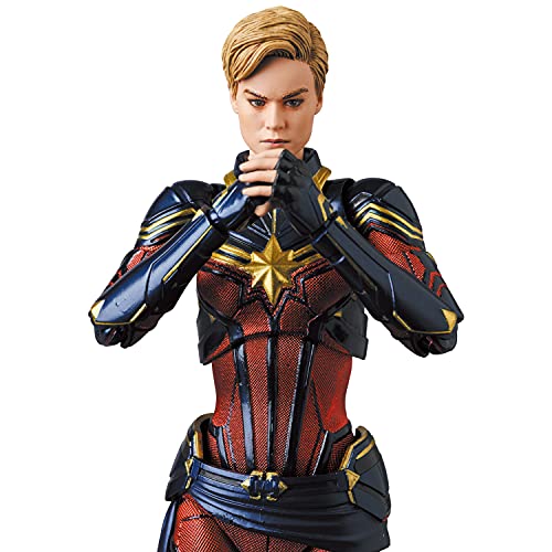 MAFEX No. 163 Captain Marvel Endgame Version, Total Height Approx. 5.9 inches (150 mm), Painted Action Figure