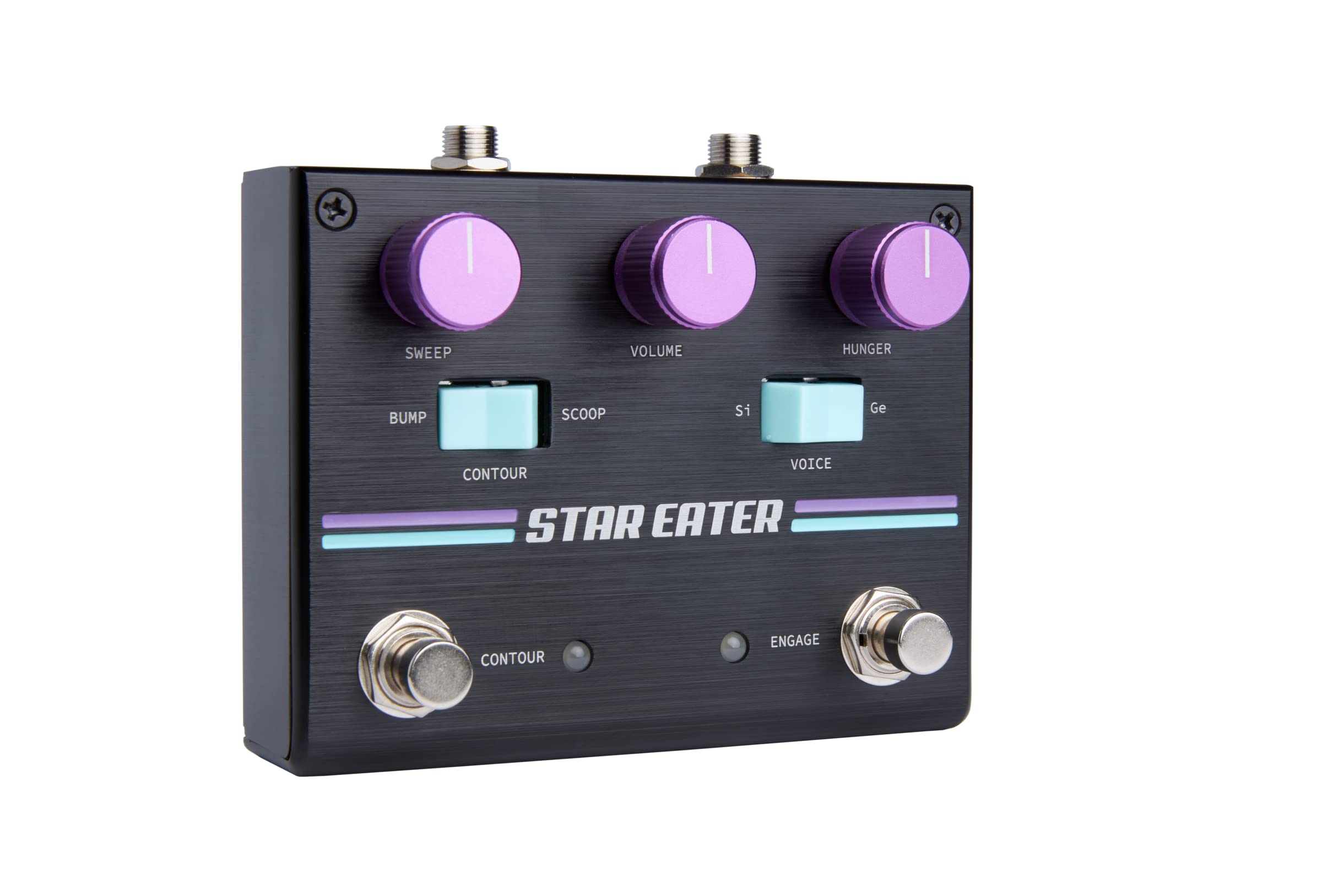 Briskdrop Pigtronix Star Eater Analog Fuzz Pedal - Bundle with Instrument Cable, 2 Patch Cables, and 6 Dunlop Picks