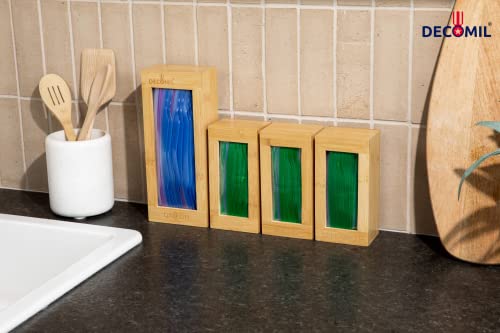 DECOMIL – Ziplock Bag Storage Organizer | Plastic Bag Organizer |Baggie Organizer Dispenser for Drawer | Food Storage Bag Organizer