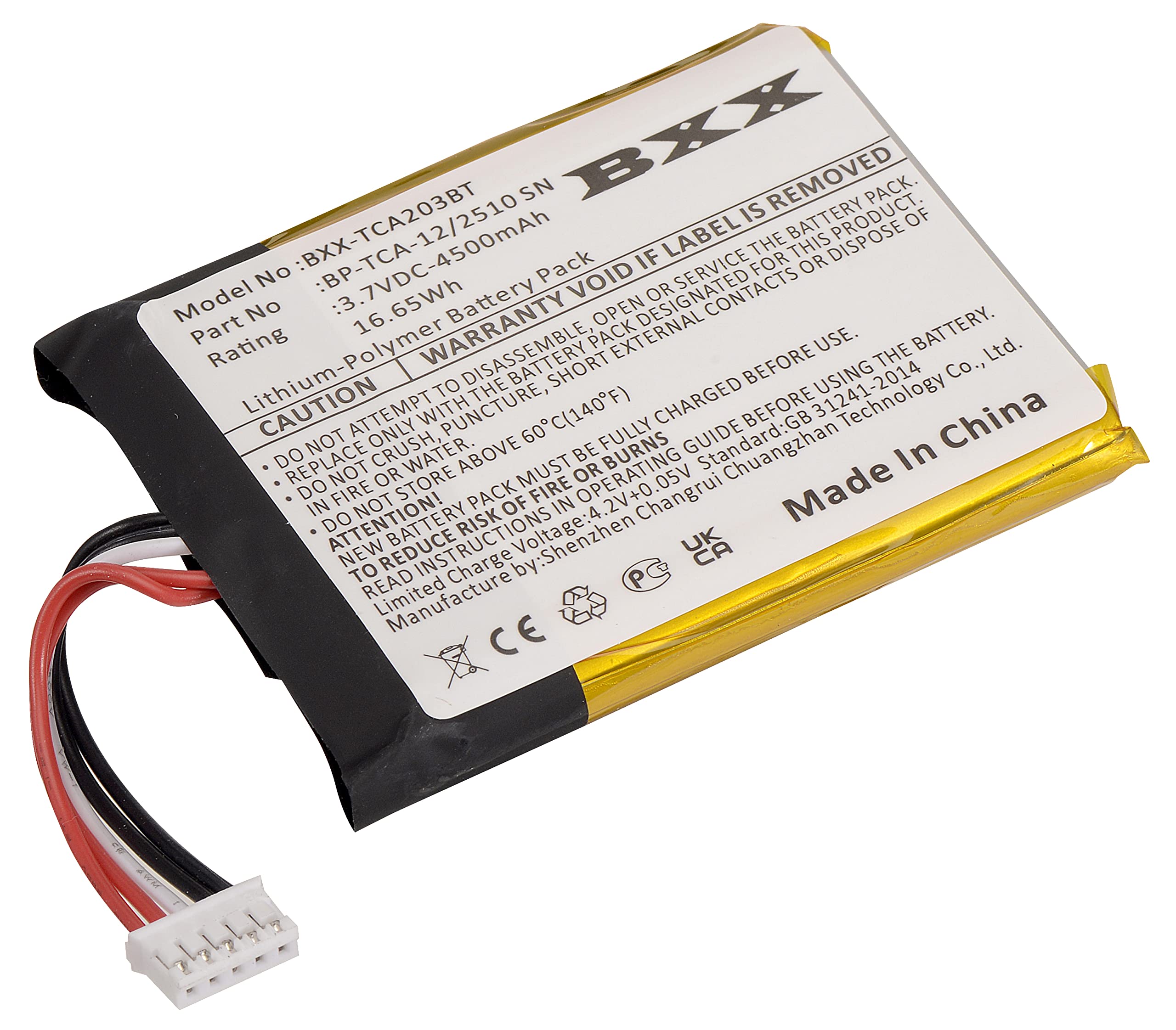 BXX Replacement Battery for Technicolor BP-TCA-12/2510 SN, TCA203, TCA203COMG 4500mAh 3.7V