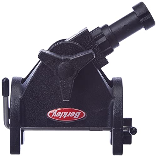 Berkley Quick-Set Boat Rod Holder, Sturdy Polypropylene Construction, Mountable with Locking Mechanism, Fits Easily on the Side or Top of the Gunwale or Other Boat Railings Black