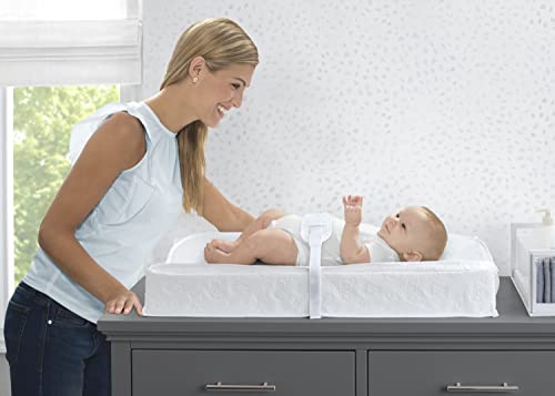 Serta Perfect Sleeper 2-in-1 Deluxe Pillow Top Changing Pad & Portable Changing Mat, White