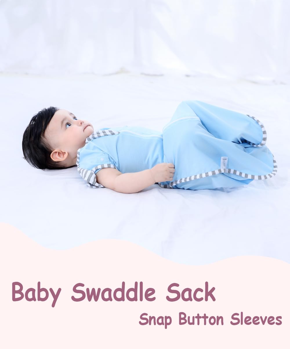 Bycc Bynn 2 Pack Sleeping Blanket Sack with High Sleeve,Transitions to Arms-Free Wearable Sleeping Bag for Baby pacify