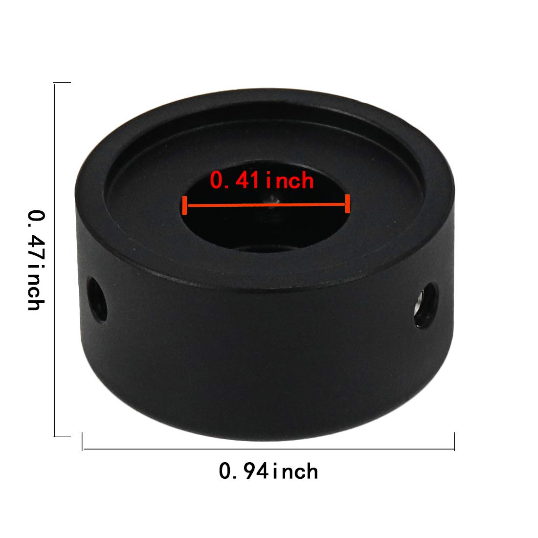 Bitray Guitar Effect Footswitch Topper Aluminium Alloy Pedal Caps with Wrench Black - 2PCS