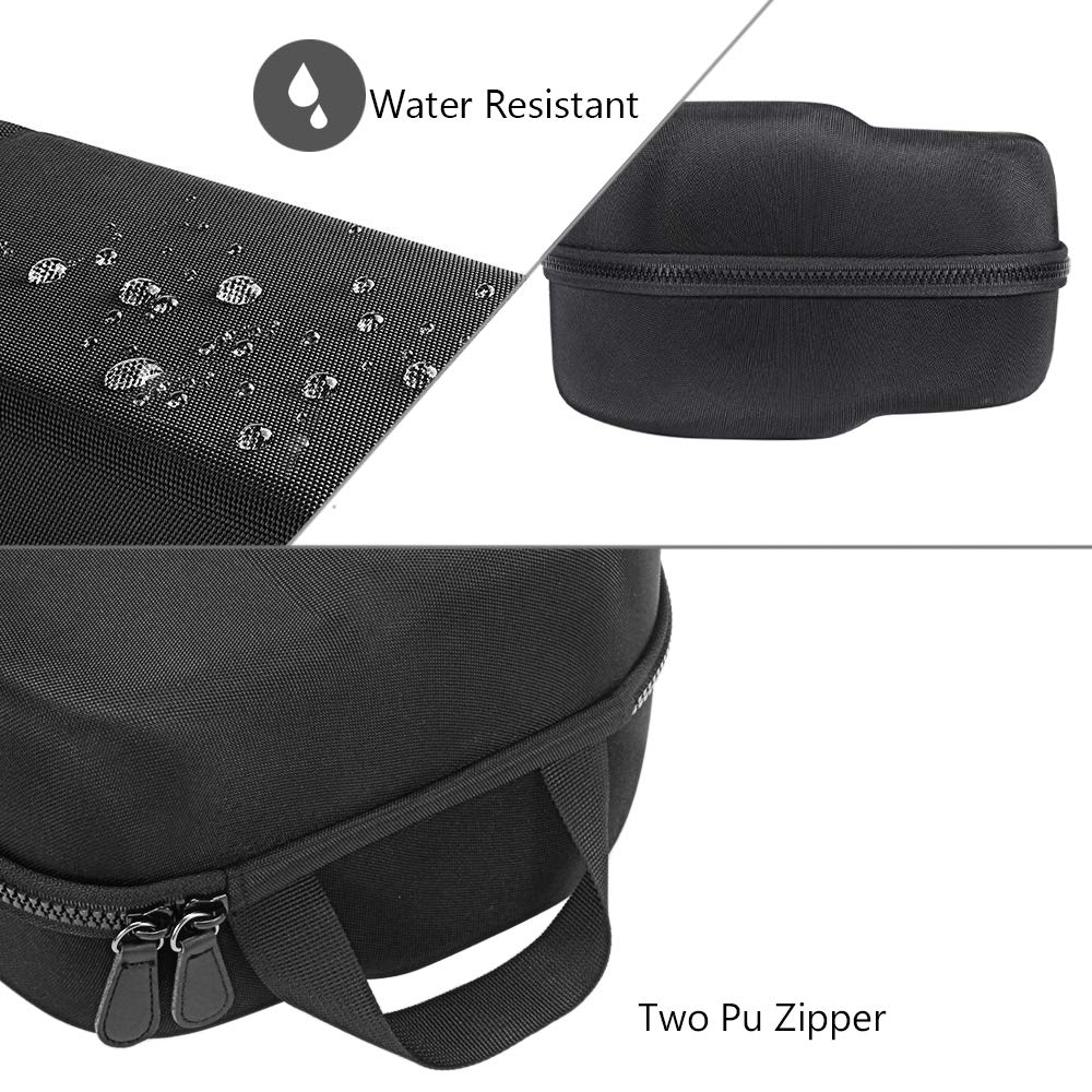 MASiKEN Hard Case for VR Oculus Quest 2 Headset Controllers Carrying Case, Waterproof Portable Quest Case for Travel and Home Storage Official Elite Strap Accessories (Black+White)
