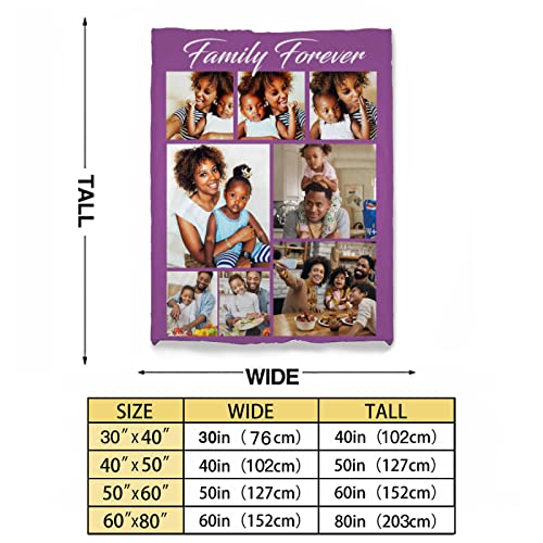 Custom Blanket with Photo Text Personalized Throw Blanket Customized Picture Blanket for Baby Mother Father Adult Friends Lovers Dog Pets Personalized Gift
