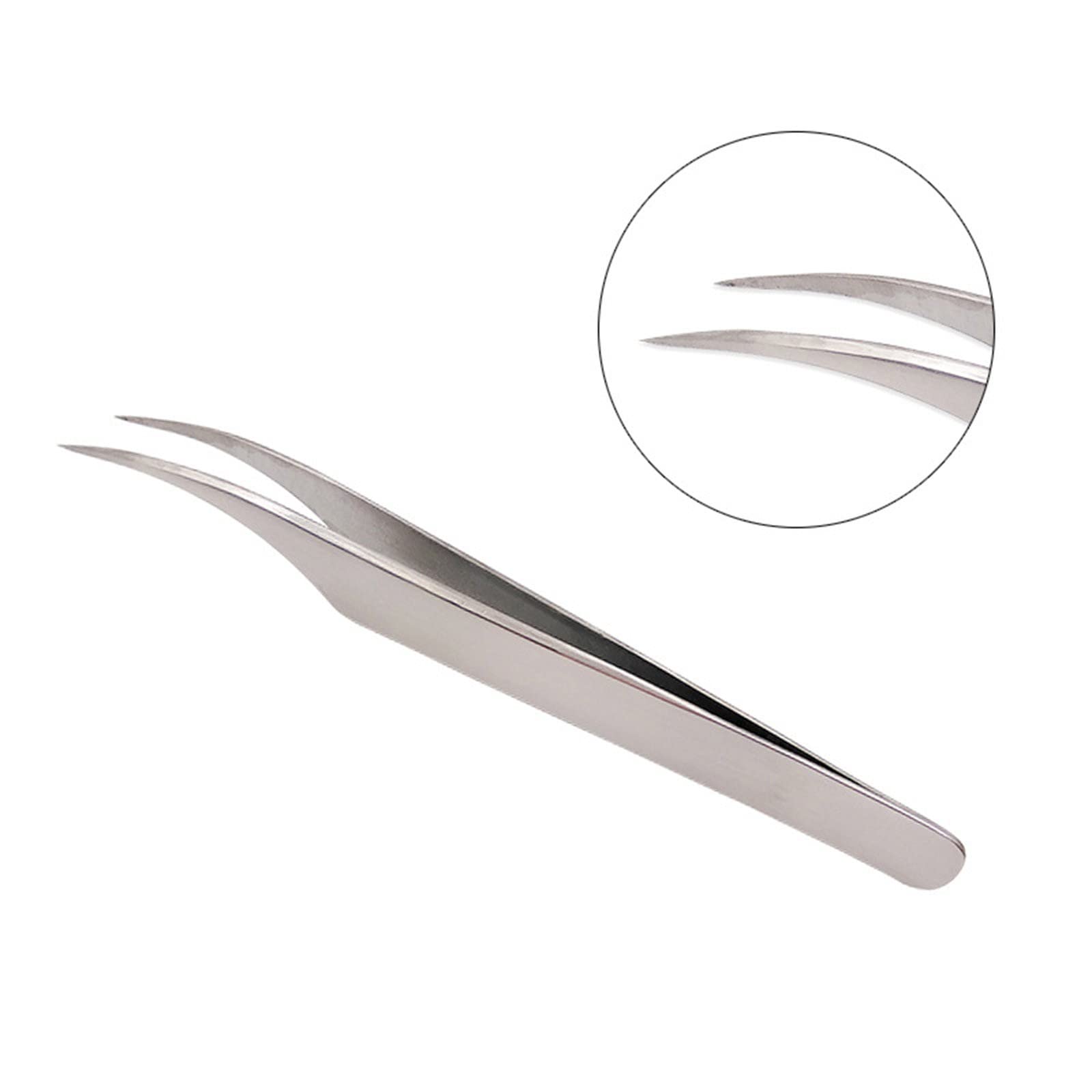 Eyelash Extension Tweezers Set of 2 pieces straight & curved Lash Extension Precision Tweezers, Professional Stainless Steel Precision Tweezers set