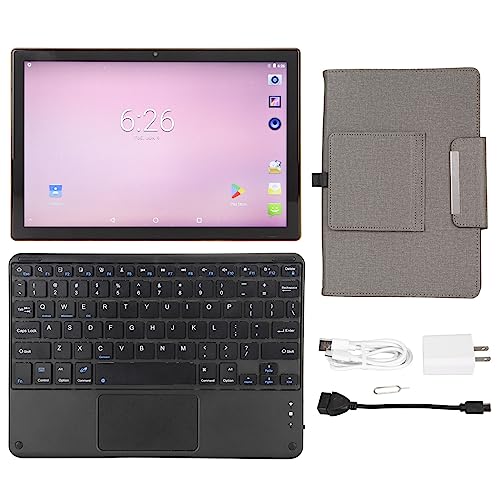 BROLEO 2 in 1 Tablet, 2 in 1 10.1 Inch Tablet 4G Network 8G 256G 100-240V 5G WiFi Support for Study (US Plug)