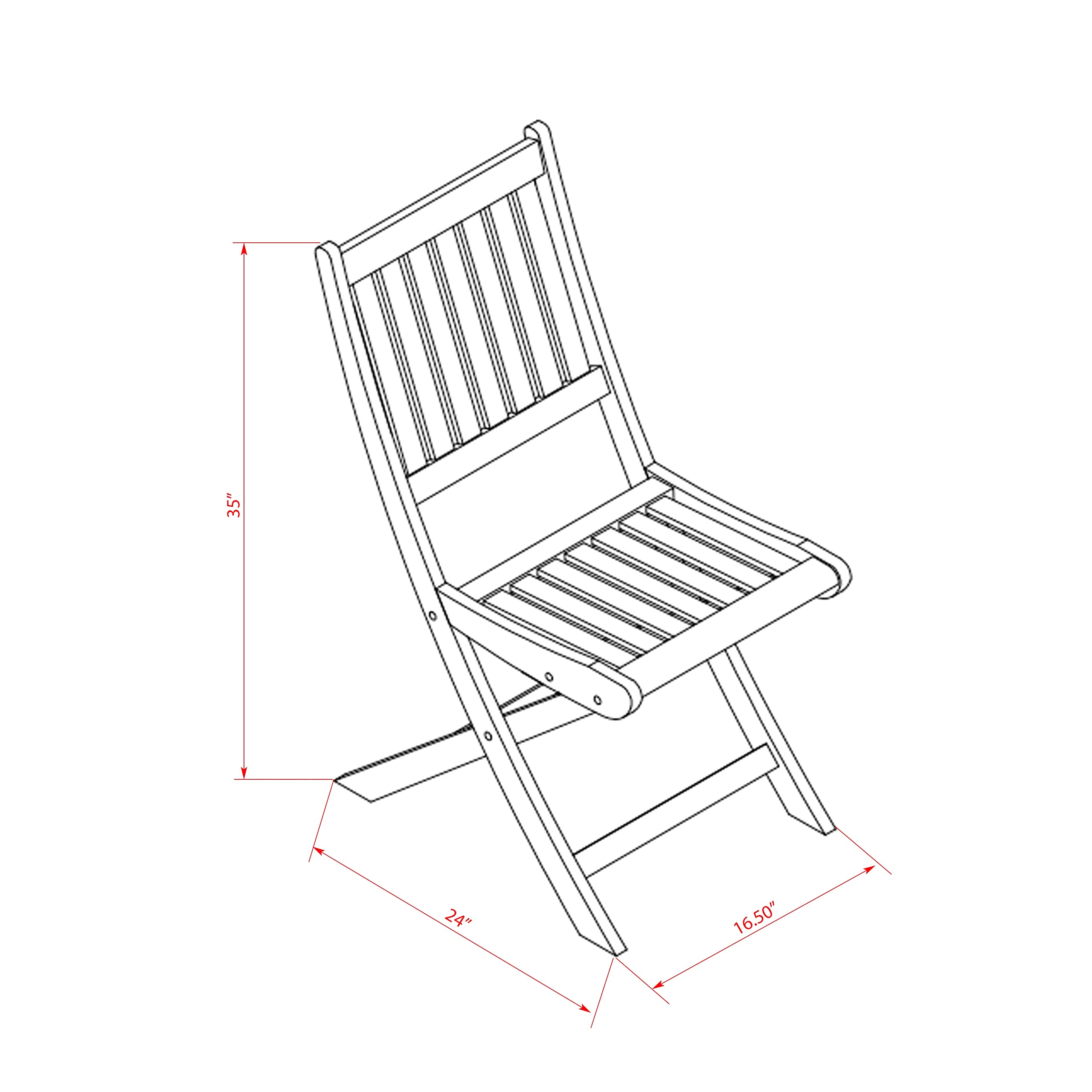 East West Furniture BDKCWNA Outdoor Dining Chairs Slatted Back-Natural Oil Finish, Normal
