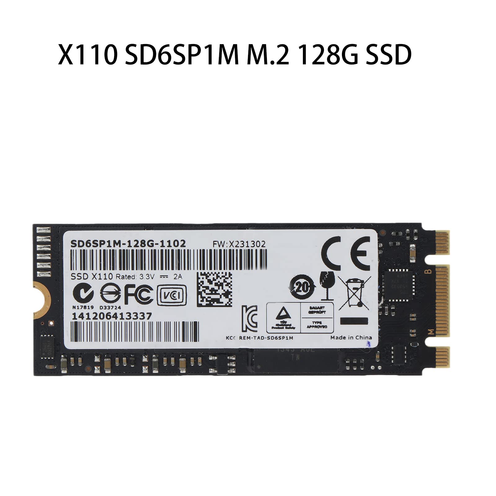 BYNNIX Original 128GB SD6SP1M 128G M.2 NGFF 2260 SSD X110 Series Formated Work Used Hard Drive Disk sd6sp1m-128g SSD