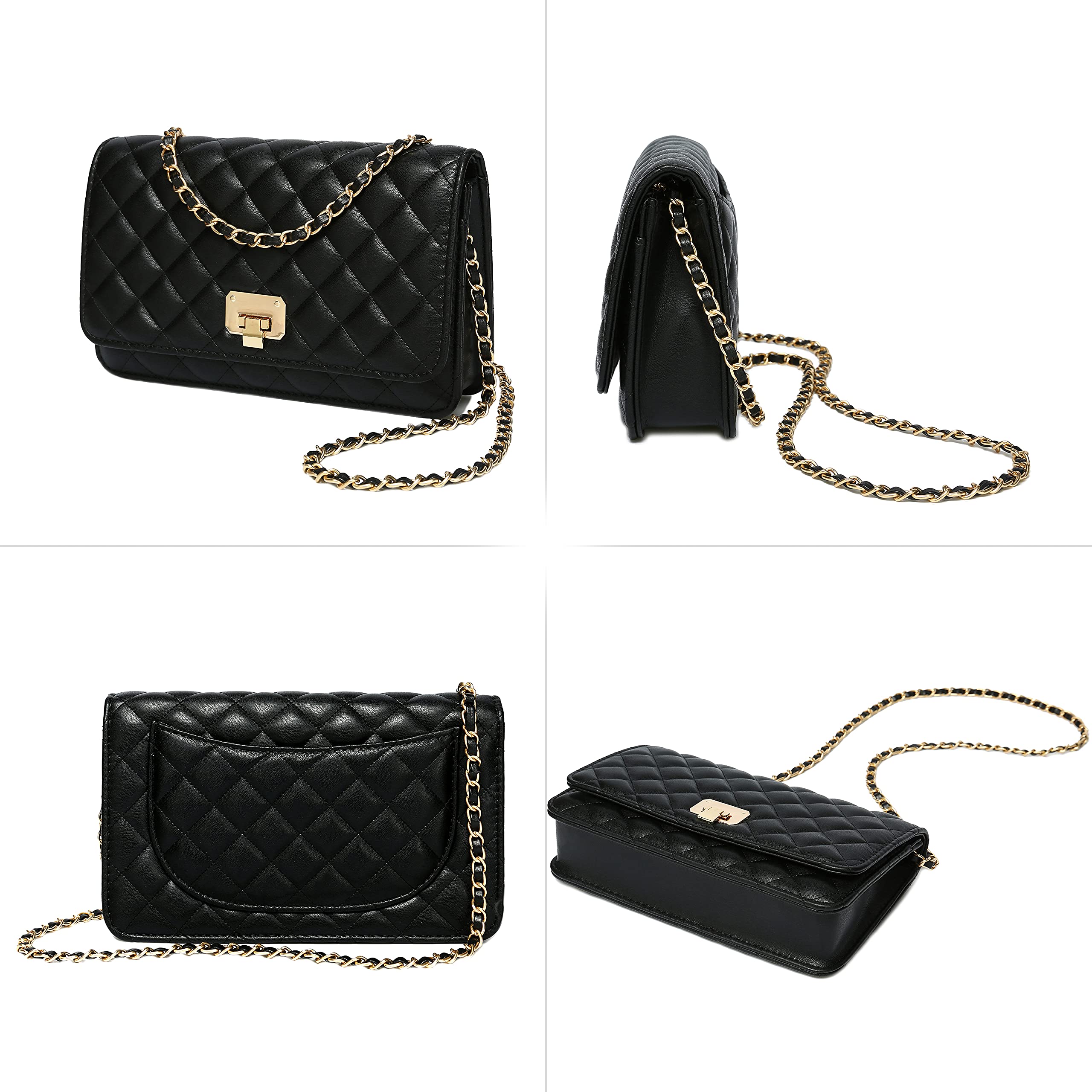 Time Pawnshop Women Shoulder Bag Quilted Crossbody Purse Designer Lattice Leather Chain Bag