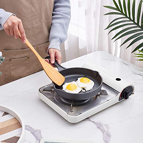 Bruntmor Pre Seasoned Kitchen Utensils Set Durable Cast Iron 8 Pc Bundle Pots And Pans Set Double Dutch Oven, 16" Pizza Pan, 3 Cast Iron Skillets & Square Grill Pan, Frying Pan| Giftable Cookware Set
