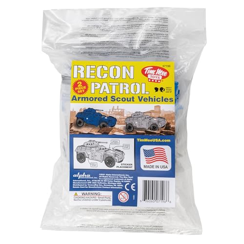 TimMee Recon Patrol Armored Cars - Plastic Army Men Scout Vehicles USA Made