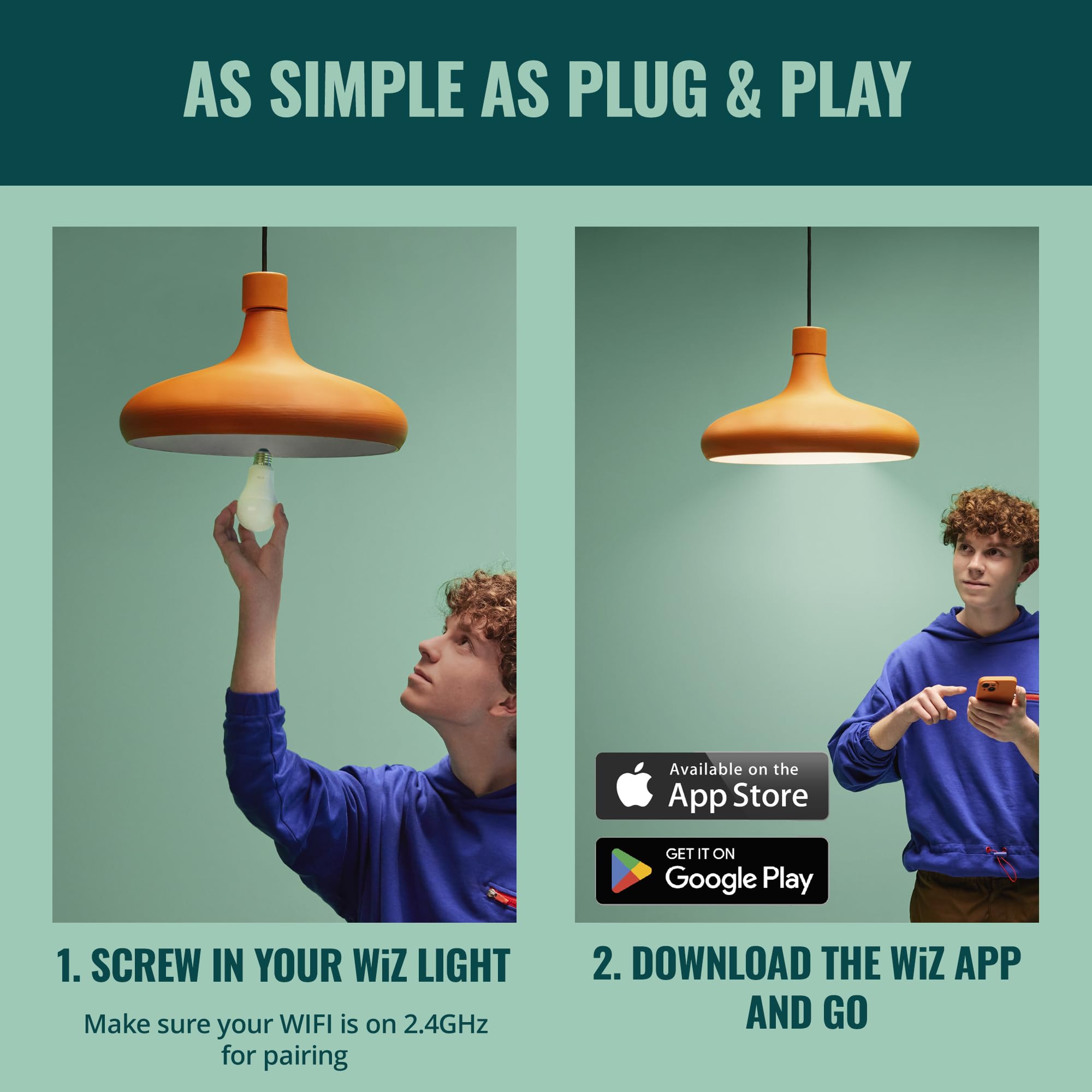 WiZ Connected 120W PAR38 Color LED Smart Light Bulbs - Connects to Your Wi-Fi - E26 Smart Bulb - Control with Voice or App + Activate with Motion - Matter Compatible - 1 Pack