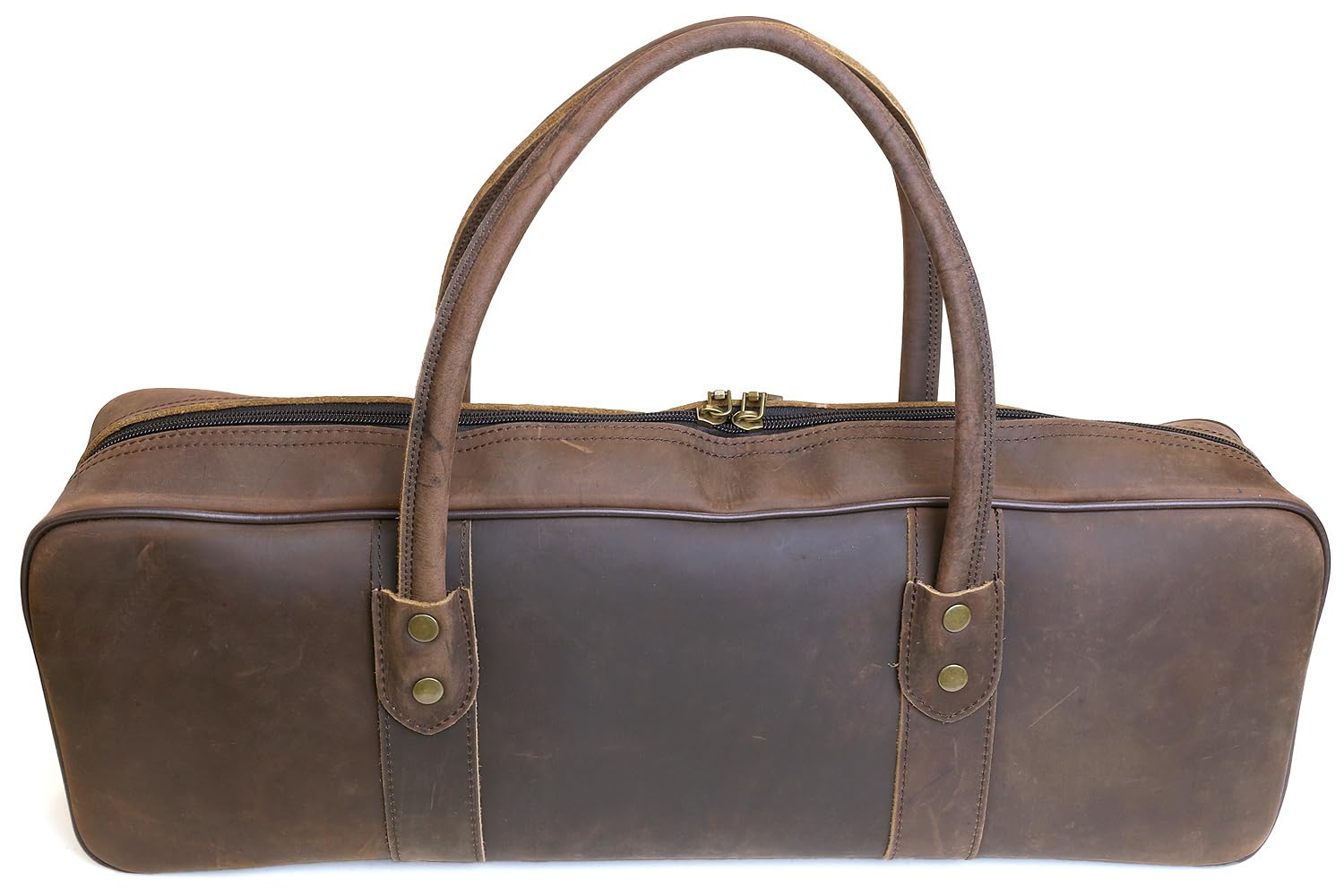 Yoshihiro Genuine Natural Leather Knife Culinary Bag Japanese Sushi Chef Tool (Brown)