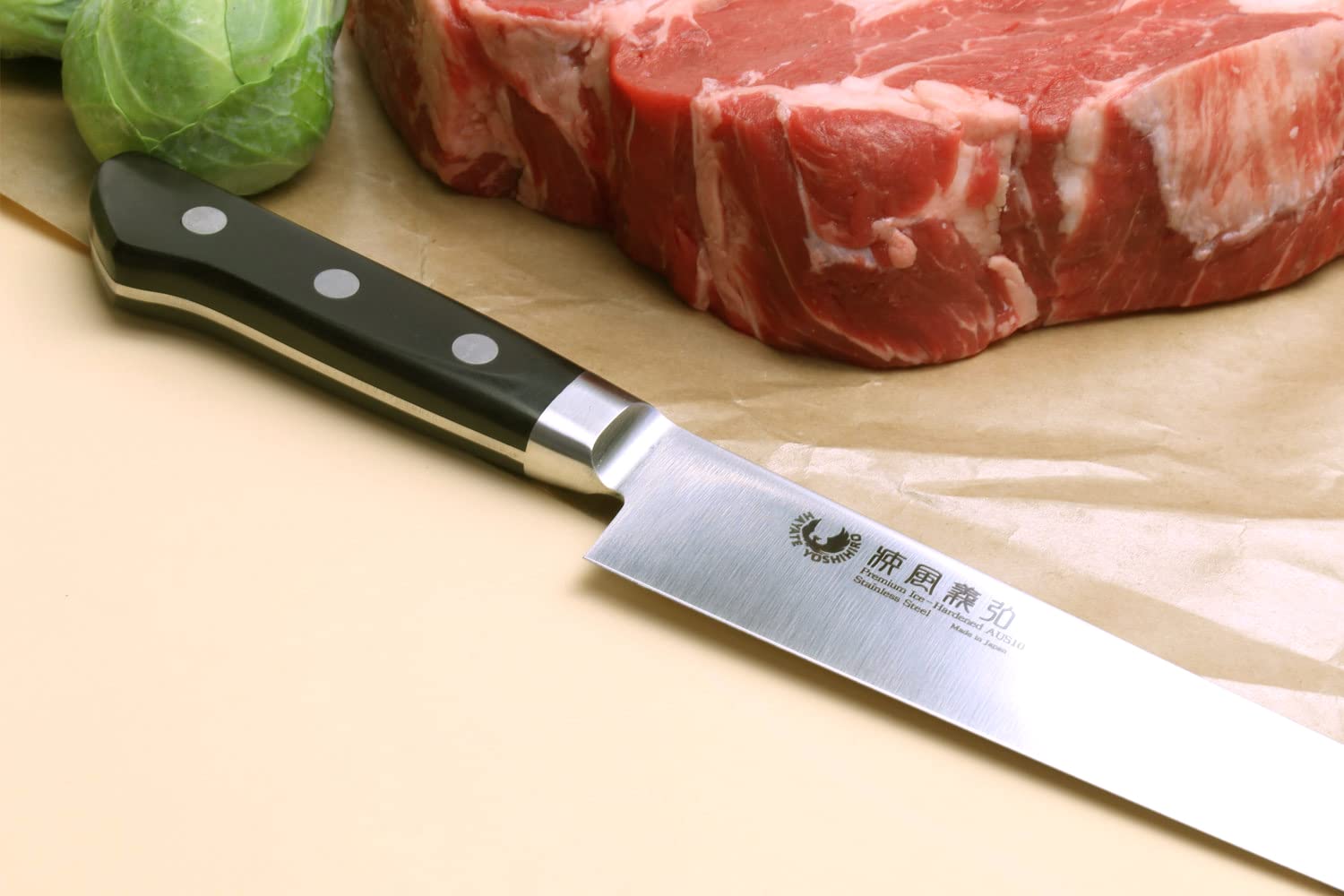 Yoshihiro INOX AUS10 Stain-Resistant Steel Ice Hardened Sujihiki Slicer Chef Knife (10.5'' (270mm))