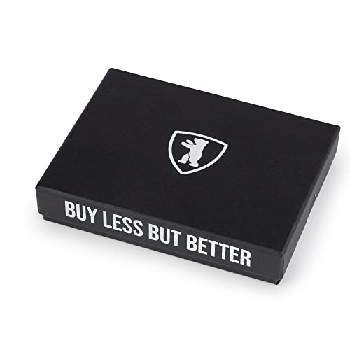 BERLINER BAGS Premium Leather Card Case, RFID Blocking Card Holder for Men and Women - Black