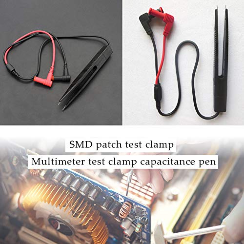 Comidox 2PCS SMD LCR Chip Test Clip Capacitance Inductor Resistance Test Clip Meter Lead Probe Multimeter Tweezer