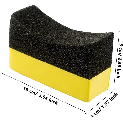 Duendhd 18Pack Tire Dressing Applicator Pads Tire Shine Applicator Dressing Pad Polishing Sponge for Car Glass Painted Steel