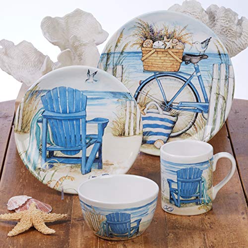 Certified International By the Sea 5.25" Ice Cream/Dessert Bowls, Set of 4, Multi Colored