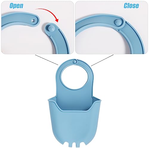 Storage Pouch for Bogg Bag, Insert Silicone Bag Pouch Storage Pouch Compatible with Bogg Bags Travel Accessory Organizer for Lipstick, Sunglasses, Daily Necessities Storage (Blue)